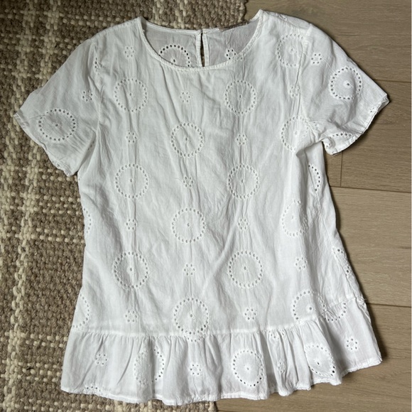 Valentina Naldi | Tops | White Eyelet Top | Poshmark